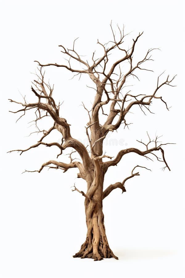 Dead Tree Isolated on White Background. Generative AI Stock ...