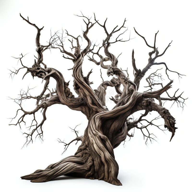 Dead Tree Isolated on White Background. Generative Ai Stock ...
