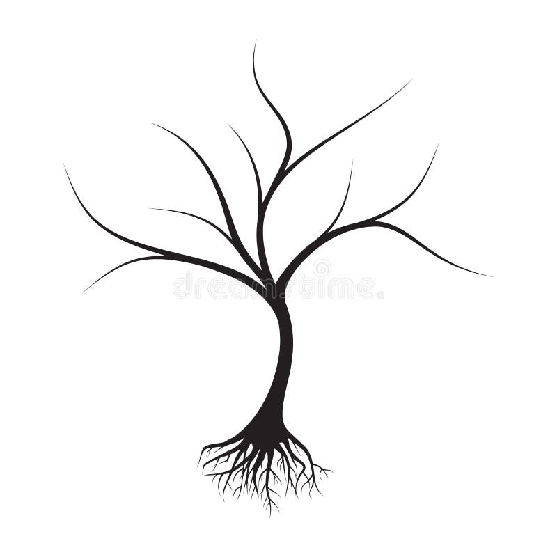 Dead roots dry icon vector stock vector. Illustration of forest - 185677933