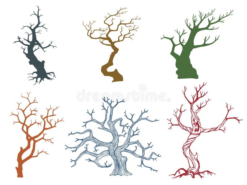 Dead Tree Vector Illustration Stock Vector - Illustration of branch ...