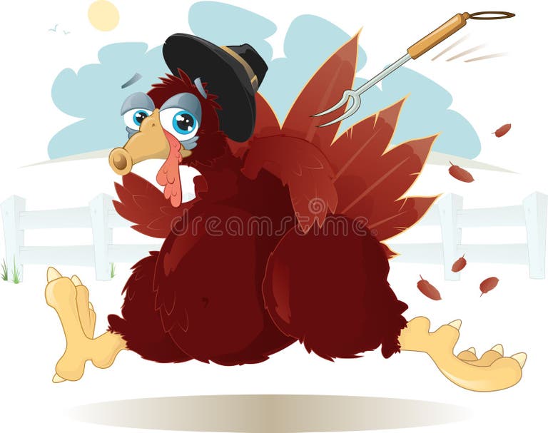 Dead Turkey Running stock vector. Illustration of running - 15564544