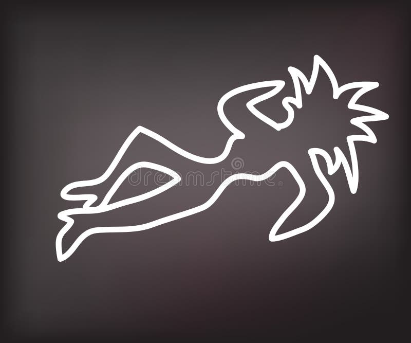 Dead woman silhouette stock vector. Illustration of black - 22107495