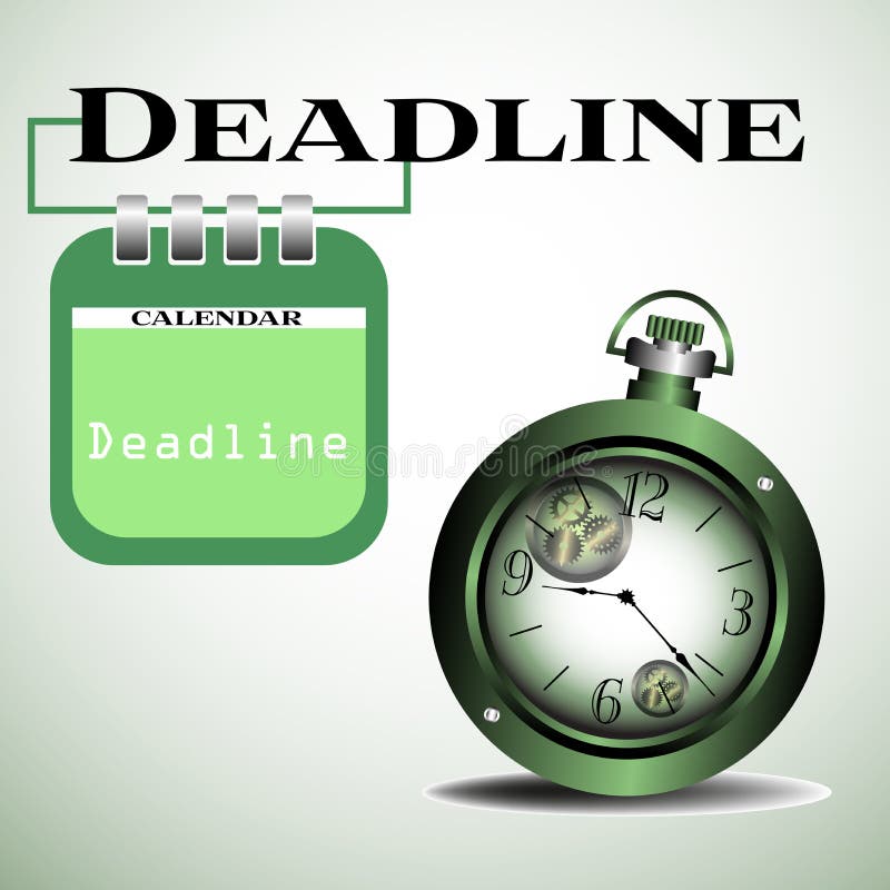 Deadline vector illustratie. Illustration of grens, datum - 95813935