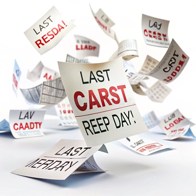 Deadline Approaching, Papers Flying Stock Image - Image of personal ...