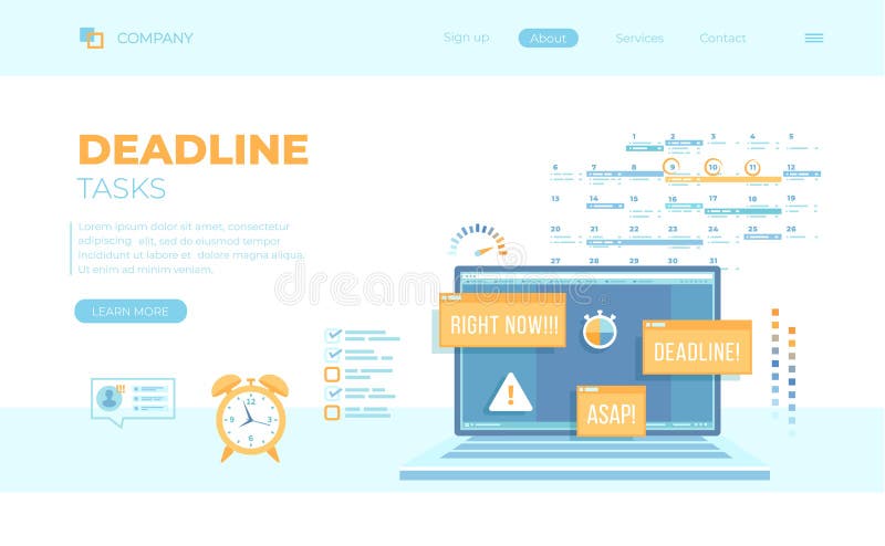 Time Limit Logo with Hourglas Illustration Stock Vector - Illustration ...