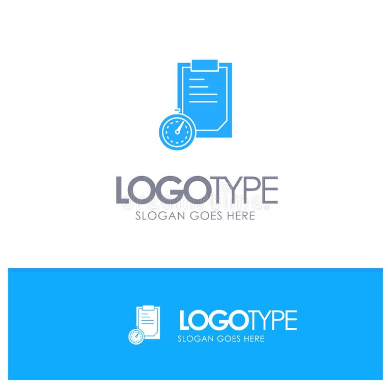 Deadline, Business, Planning, Time Blue Solid Logo with Place for ...