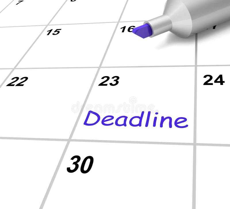 Deadline calendar stock illustration. Illustration of deadline - 29361829