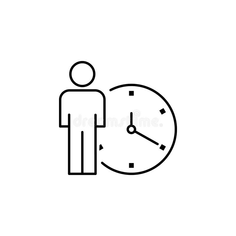 Deadline, Clock, Human Icon. Element of Business People Icon for Mobile ...