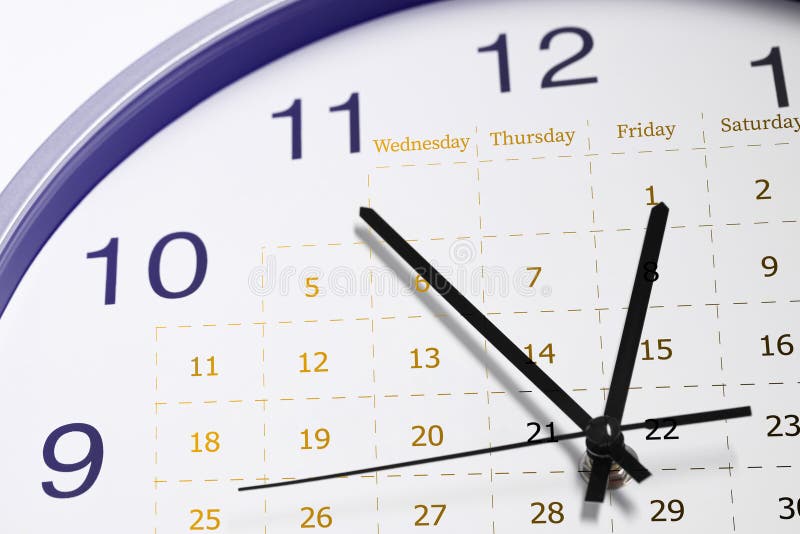 Deadline Concept. Clock and Calendar, Collage Design Stock Illustration ...