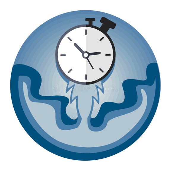 Deadline Concept. Clock Rocket Launch Up, Time To Work Time is Running ...