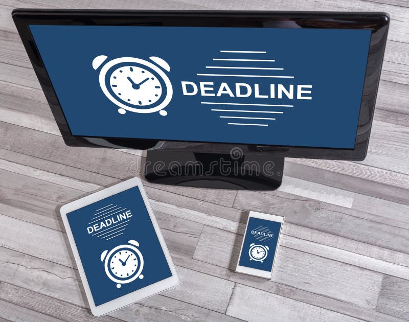Deadline Concept on Different Devices Stock Image - Image of technology ...