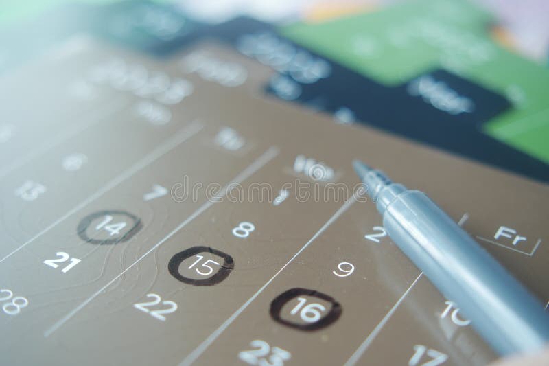 Deadline Concept with Mark on Calendar Date Stock Photo - Image of ...