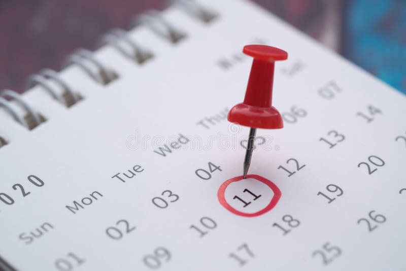 Deadline Concept with Push Pin on Calendar Date Stock Image - Image of ...
