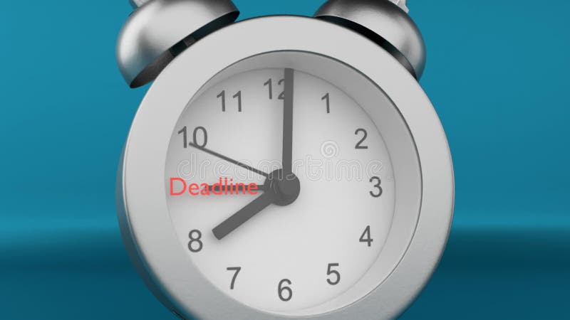 Deadline Concept. Rotation of the Hands on the Alarm Clock Face Stock ...