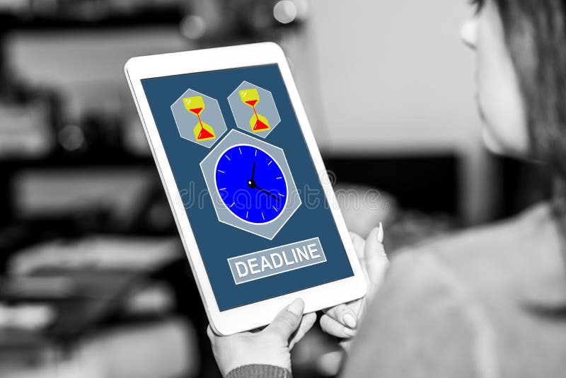 Deadline Concept on a Tablet Stock Image - Image of business, plan ...