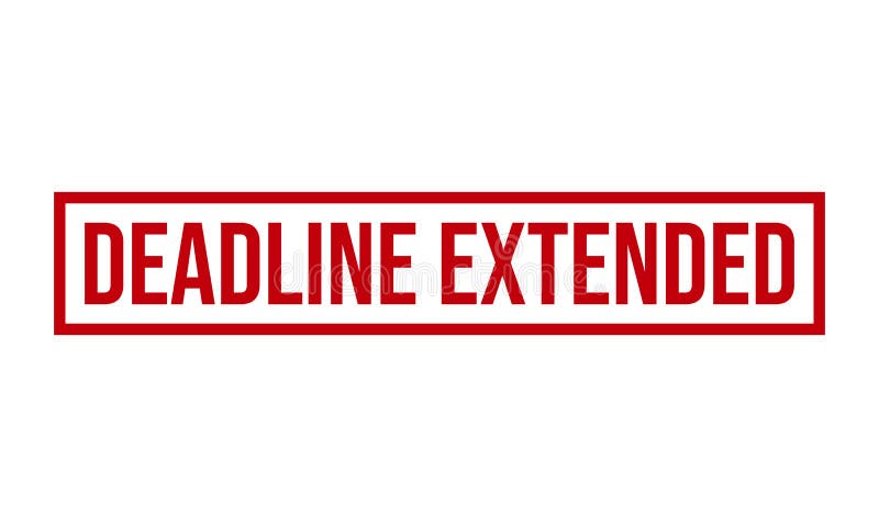 Deadline Extended Rubber Stamp. Deadline Extended Grunge Stamp Seal ...