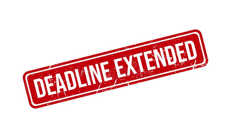 Deadline Extended Rubber Stamp. Deadline Extended Grunge Stamp Seal ...