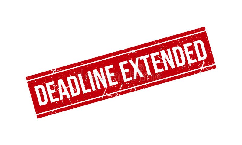 Deadline Extended Rubber Stamp. Deadline Extended Grunge Stamp Seal ...