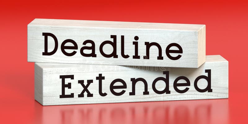 Deadline, Extended - Words on Wooden Blocks Stock Illustration ...