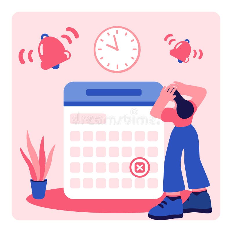 Deadline Fill Up of Project Vector Illustration Time is Over Stock ...