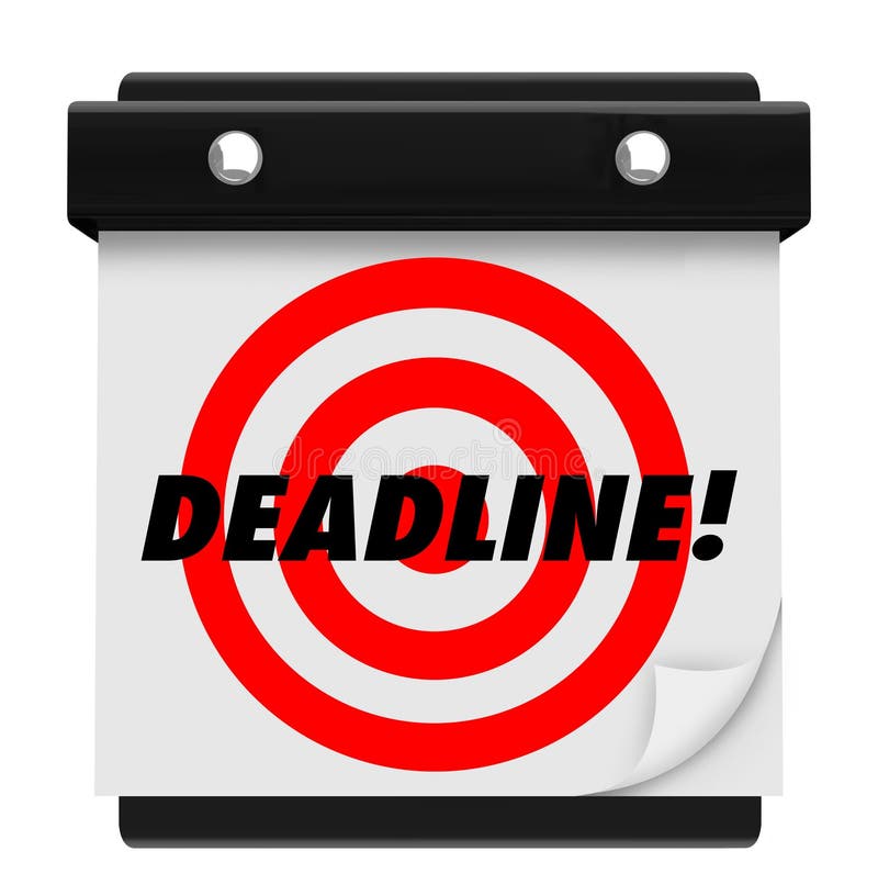 Deadline calendar stock illustration. Illustration of deadline - 29361829