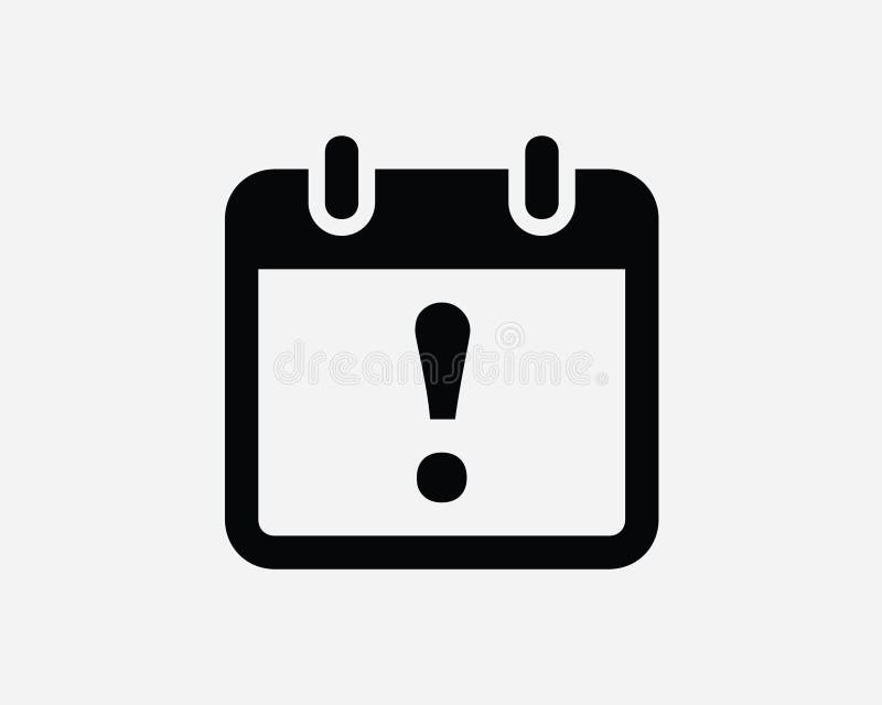 Deadline Icon. Calendar Reminder Event Schedule Appointment Warning ...