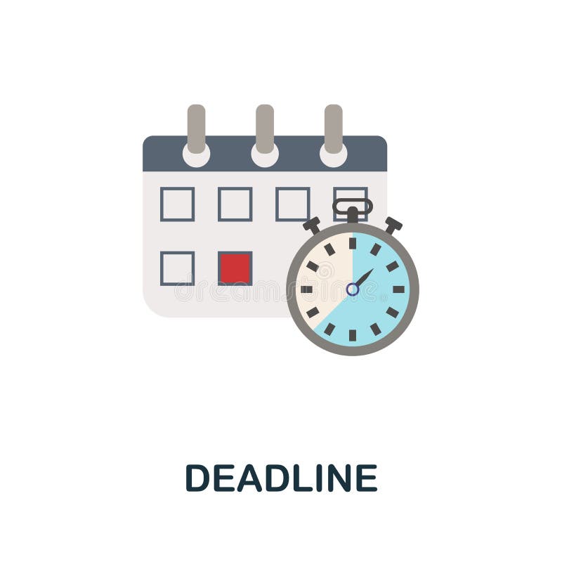 Deadline Icon. Flat Sign Element from Time Management Collection ...