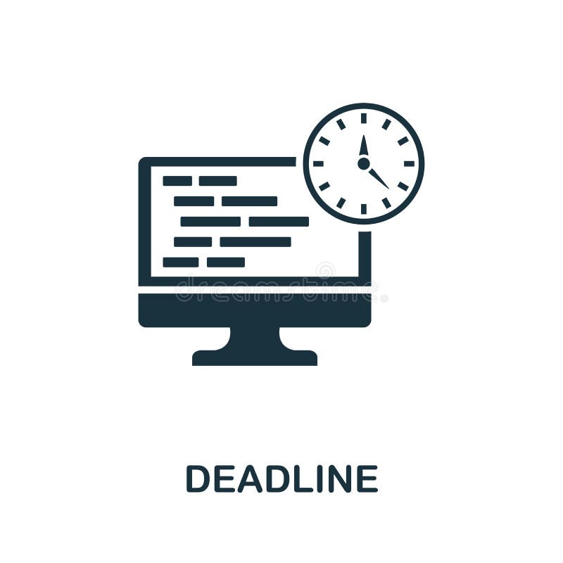 Deadline Icon. Creative Element Design from Programmer Icons Collection. Pixel Perfect Deadline ...