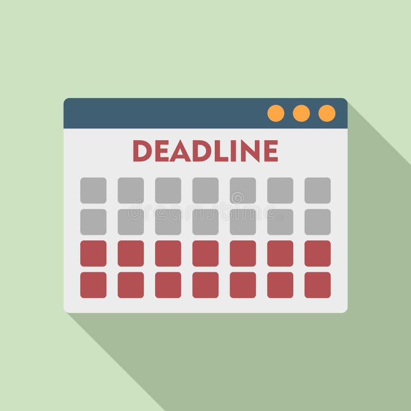 Deadline Icon Set stock vector. Illustration of face - 42274634