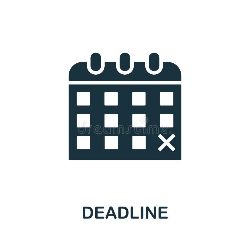 Deadline Icon. Simple Creative Element. Filled Monochrome Deadline Icon ...