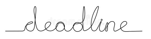 Deadline Line Text Vector. Slogan Inspiration Message Concept Stock ...