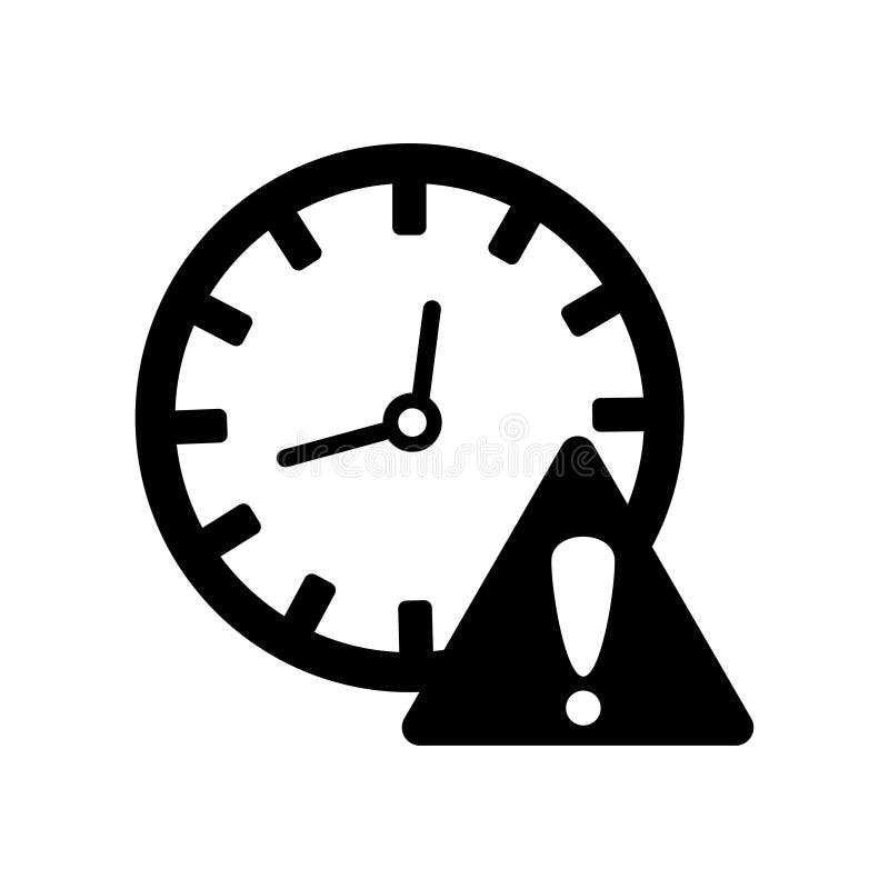 Deadline Missed Concept, Late Delivery Vector Glyph Icon Design, Postal ...