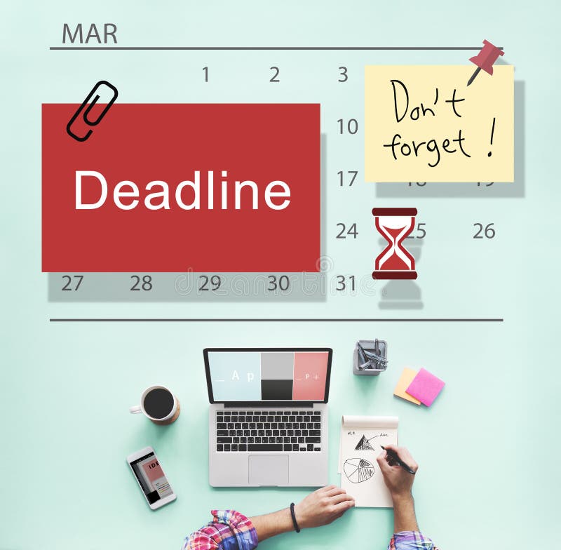 Deadline Note Calendar Planner Concept Stock Illustration ...