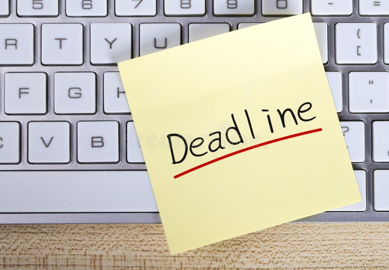 Deadline Note stock photo. Image of concepts, time, text - 64173280