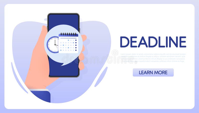 Deadline People. Business Plan Schedule. Vector Outline Illustration ...