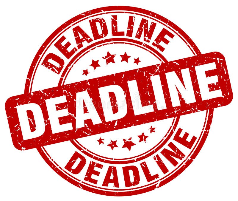 Deadline Red Grunge Round Vintage Stamp Stock Vector - Illustration of ...