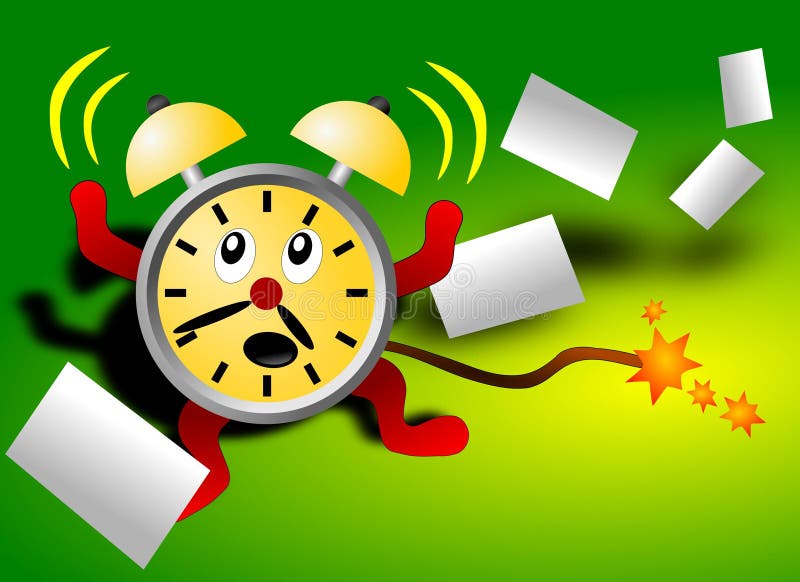 Scared clock in shoes stock illustration. Illustration of silver - 35988793