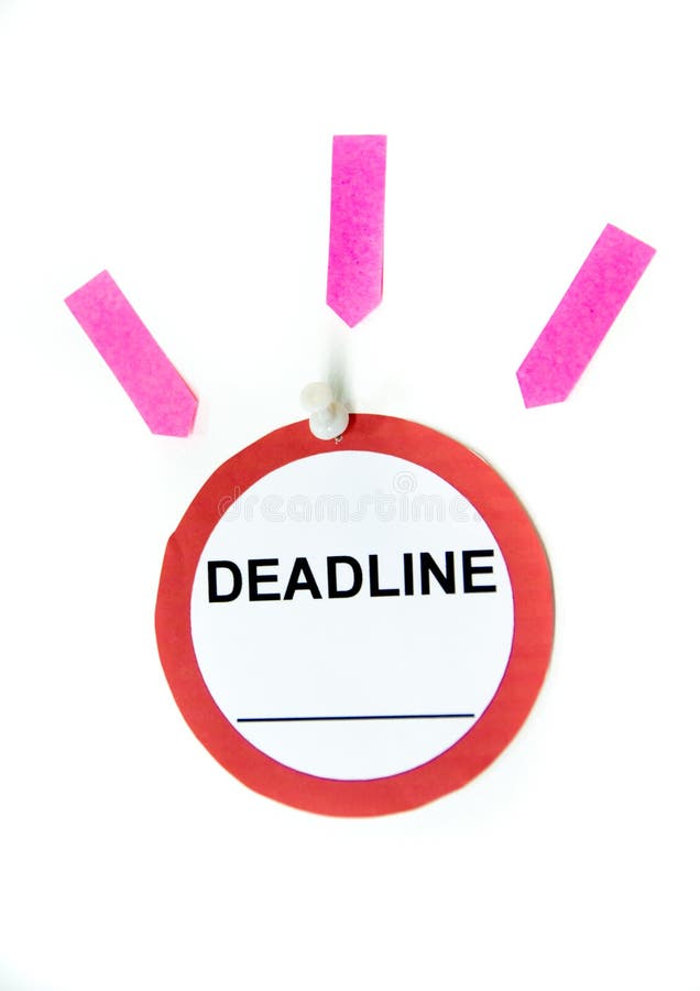 Deadline Sign on the Door in the Office Stock Image - Image of concept ...