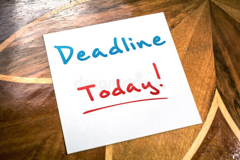 Deadline Today stock photo. Image of background, education - 42444720