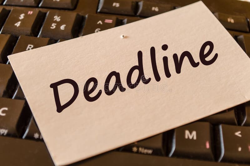 Deadline text note stock image. Image of thumbtack, clock - 88639547