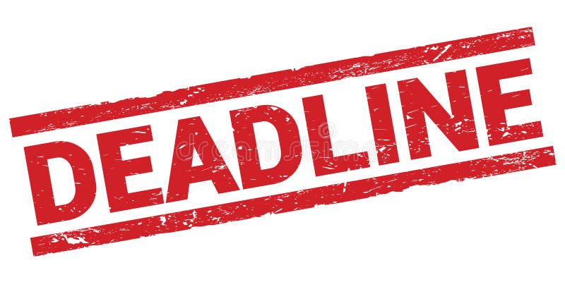 DEADLINE Text on Red Rectangle Stamp Sign Stock Illustration ...
