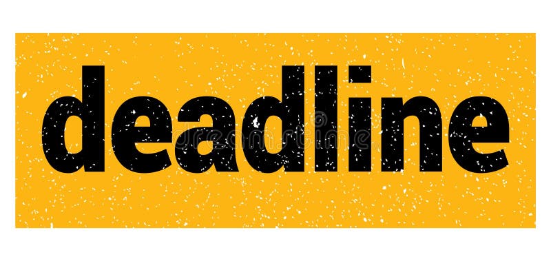 Deadline Text Written on Yellow-black Stamp Sign Stock Illustration ...