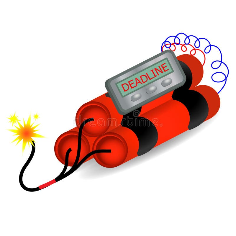 Deadline. Time Bomb Explosion Danger Concept Stock Vector ...