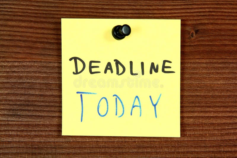 Deadline! Post-it Note stock photo. Image of lunch, meet - 4722054