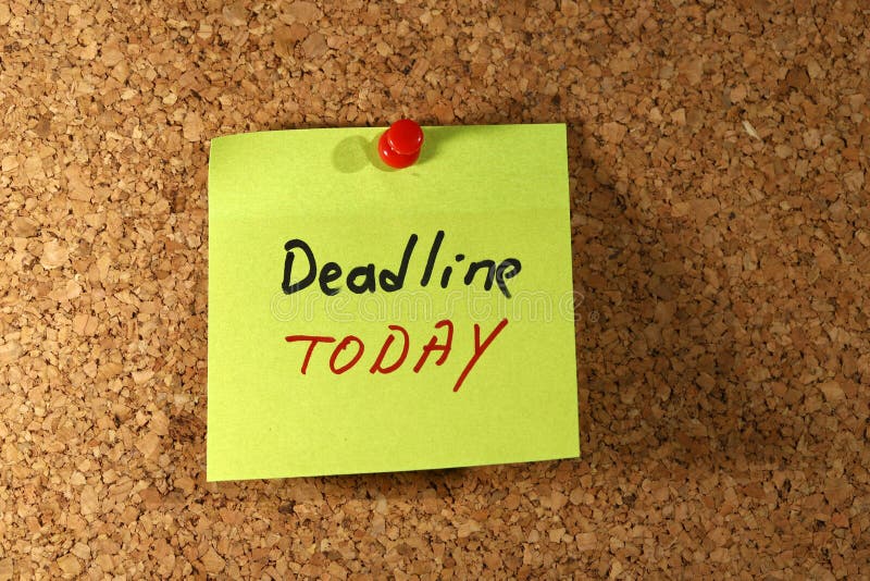 Deadline! Post-it Note stock photo. Image of lunch, meet - 4722054