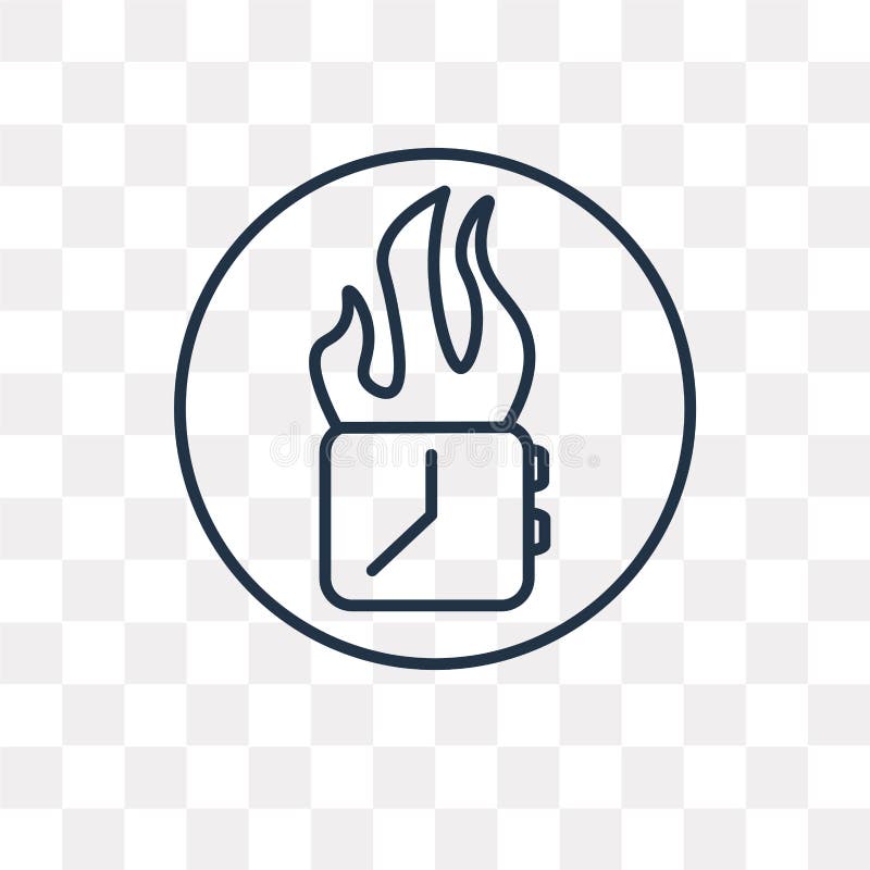 Deadline Vector Icon Isolated on Transparent Background, Linear Stock ...