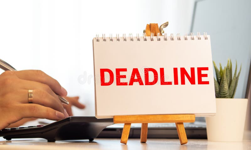 Deadline! Post-it Note stock photo. Image of lunch, meet - 4722054