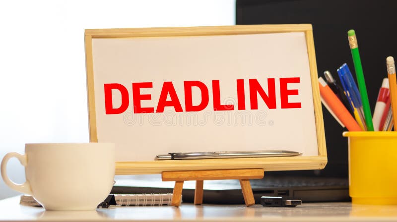 Deadline! Post-it Note stock photo. Image of lunch, meet - 4722054
