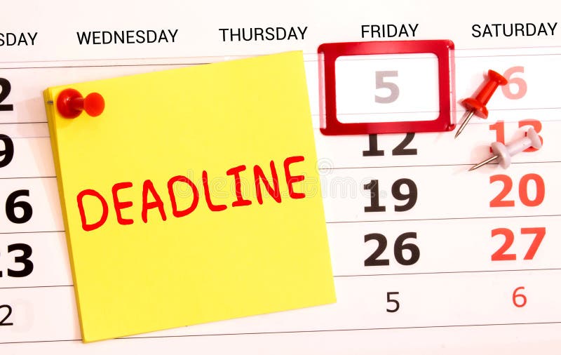 Deadline! Post-it Note stock photo. Image of lunch, meet - 4722054