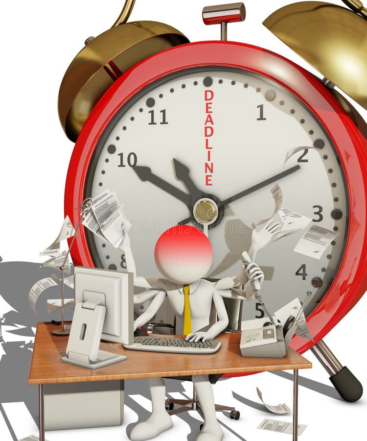 Deadline stock illustration. Illustration of white, respect - 101618874